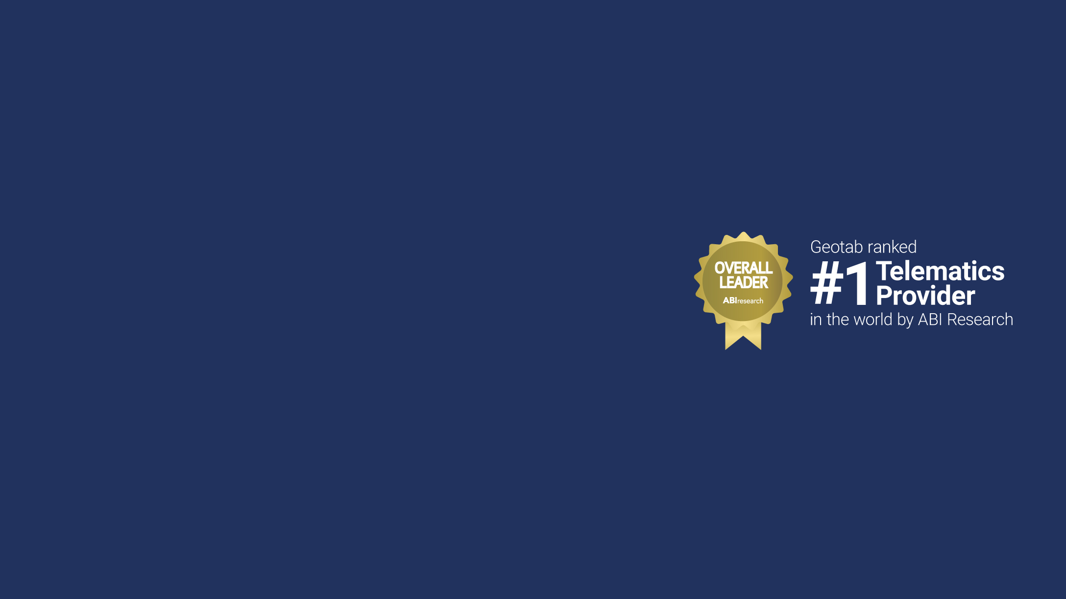 Geotab named the number one global commercial telematics vendor by ABI ...